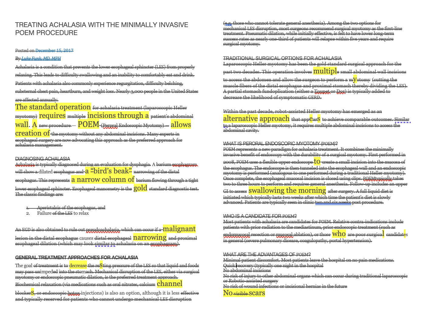 “Treating Achalasia with the Minimally Invasive POEM Procedure” * – Via ...